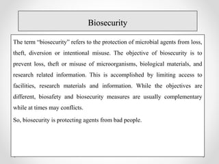 lecture 9.Introduction to Biosecurity | PPTX