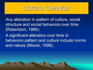 Socio-Cultural Change | PPT