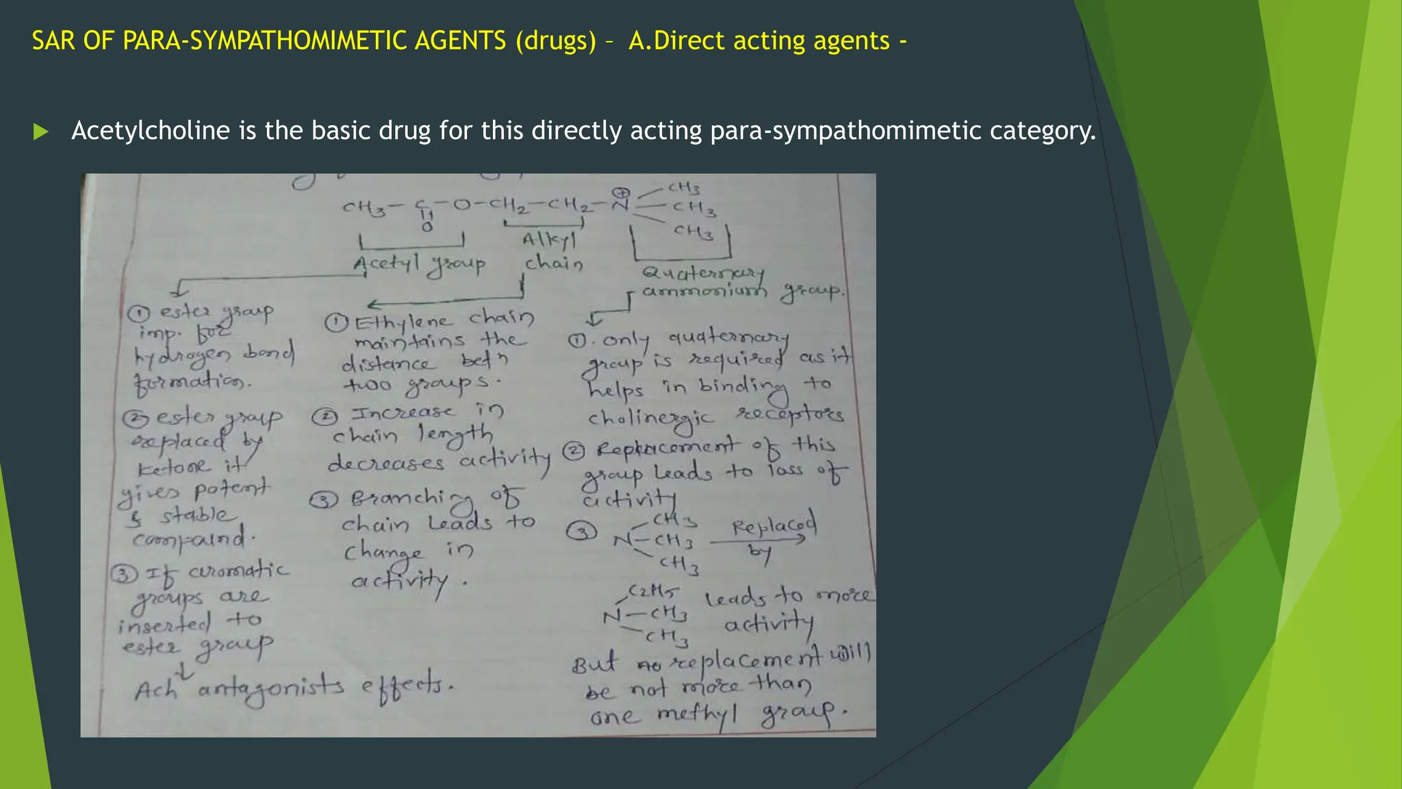 Lecture 9 .Parasympathetic agents.b pharmacy second year | PPTX