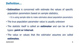 Statistical estimation and sample size determination | PDF