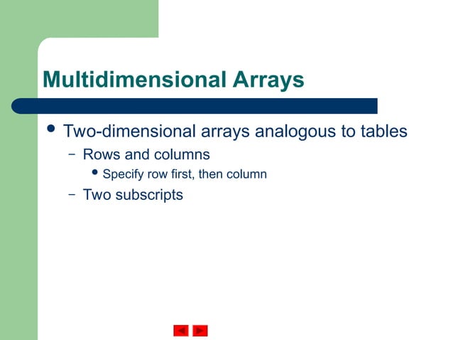 ajava arrays topic brief explanation data | PPT