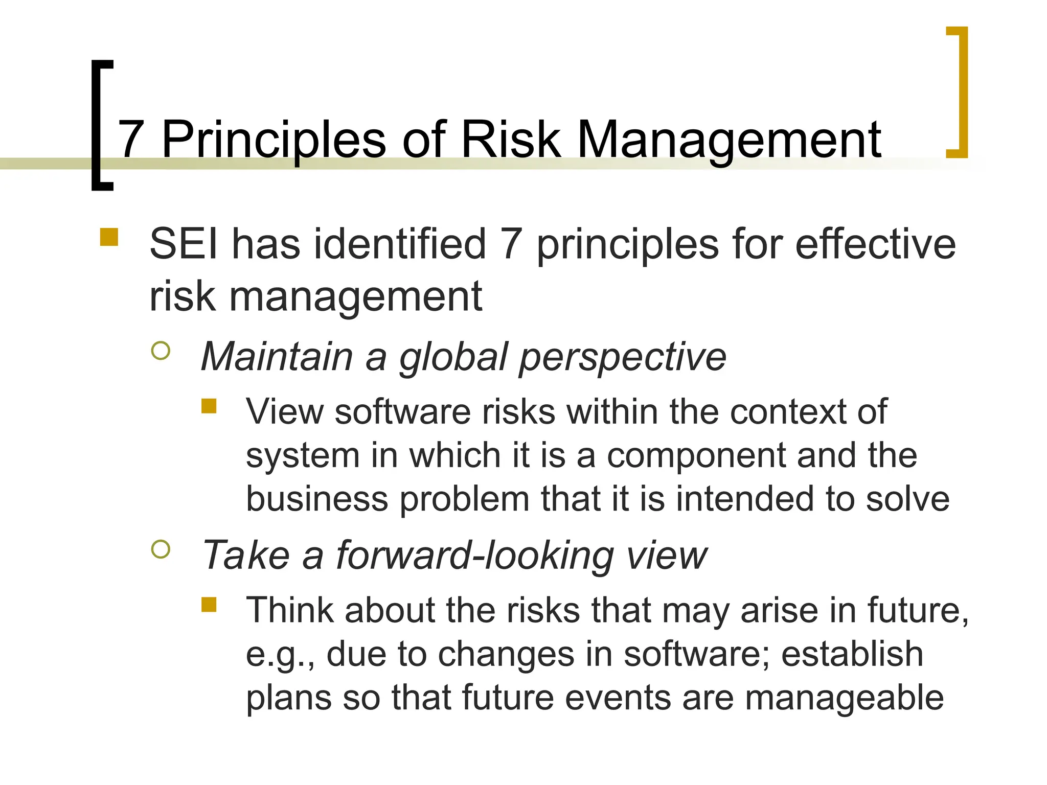 Risk Management What is Risk Management Risk Management Strategies Software Risks Risk ...