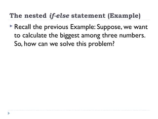 Lecture 9- Control Structures 1 | PPT