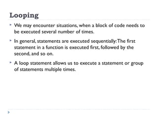 Lecture 9- Control Structures 1 | PPT