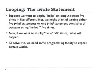 Lecture 9- Control Structures 1 | PPT