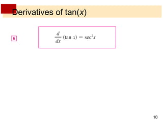 Lecture 9 derivatives of trig functions - section 3.3 | PPT