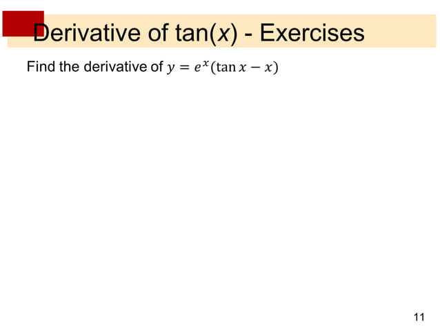 Lecture 9 derivatives of trig functions - section 3.3 | PPT