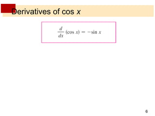 Lecture 9 derivatives of trig functions - section 3.3 | PPT