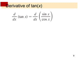 Lecture 9 derivatives of trig functions - section 3.3 | PPT