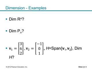 Lecture 9 dim & rank - 4-5 & 4-6 | PPT