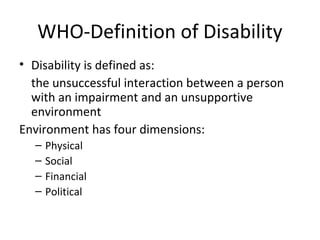 Lecture 9 disability | PPT