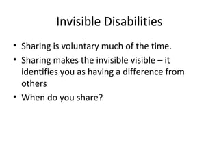 Lecture 9 disability | PPT
