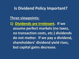 Lecture 9 - Dividend Policy.pptx | Free Download