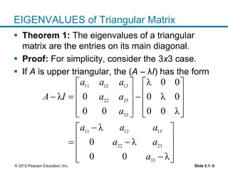 Lecture 9 eigenvalues - 5-1 & 5-2 | PPT