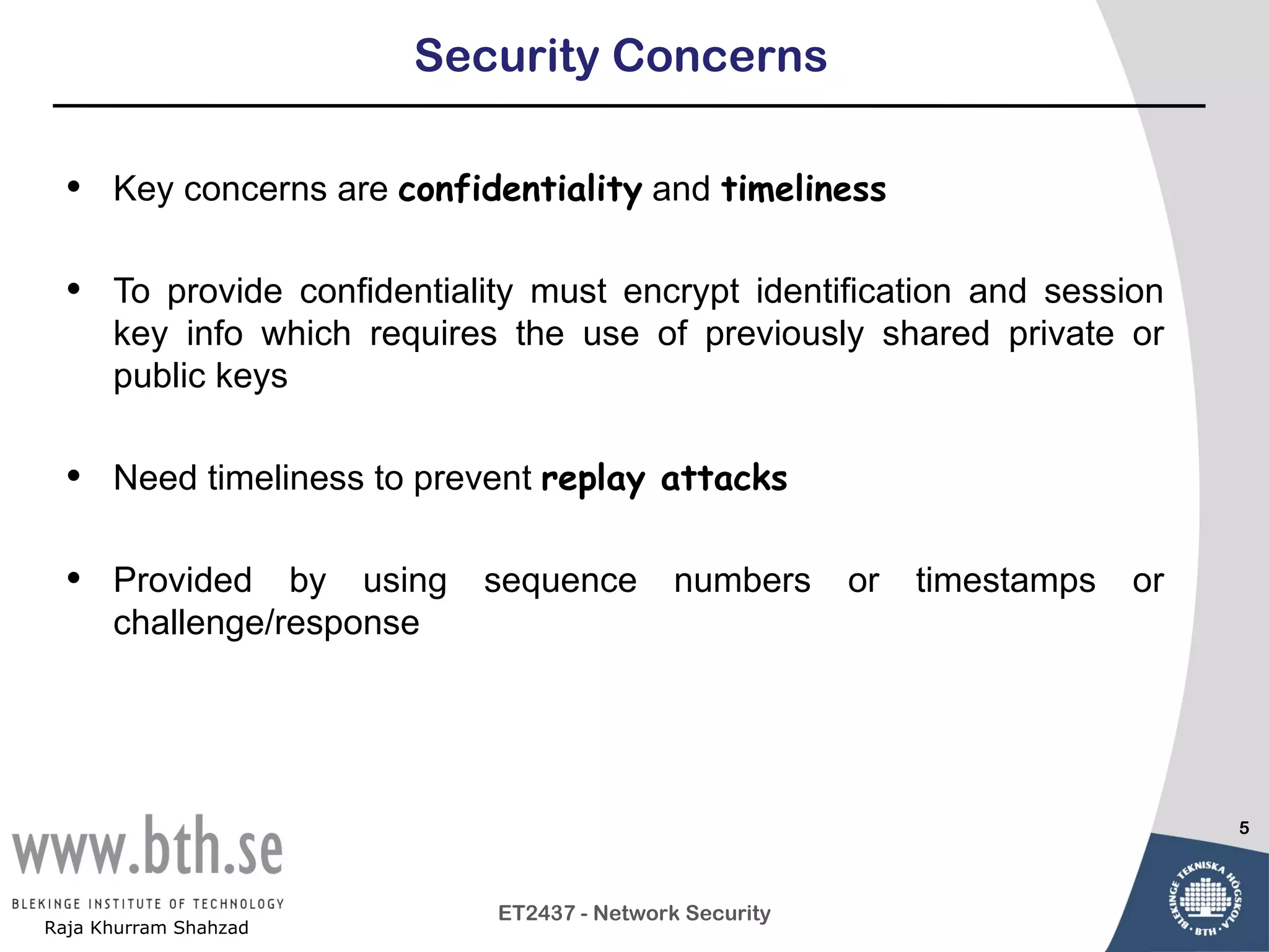 Lecture 9 key distribution and user authentication | PPT