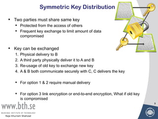 Lecture 9 key distribution and user authentication | PPT