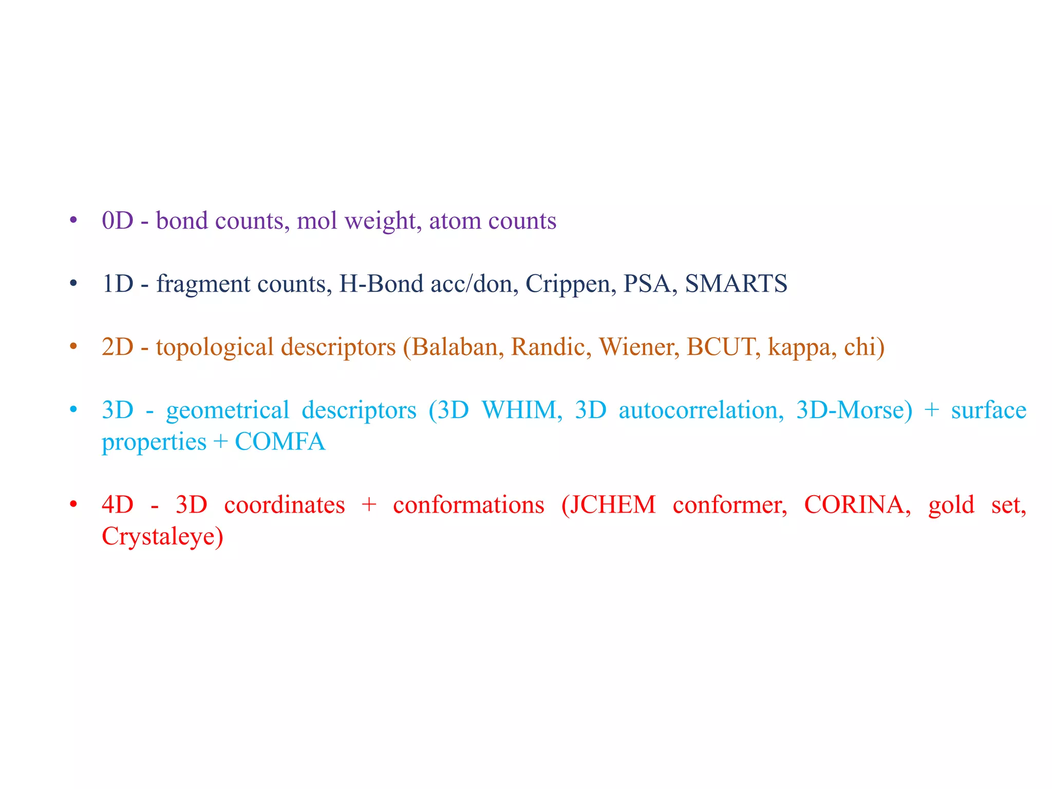 Lecture 9 molecular descriptors | PDF