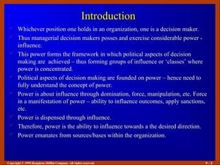 Lecture 9 - Political Aspects of Decision making.ppt
