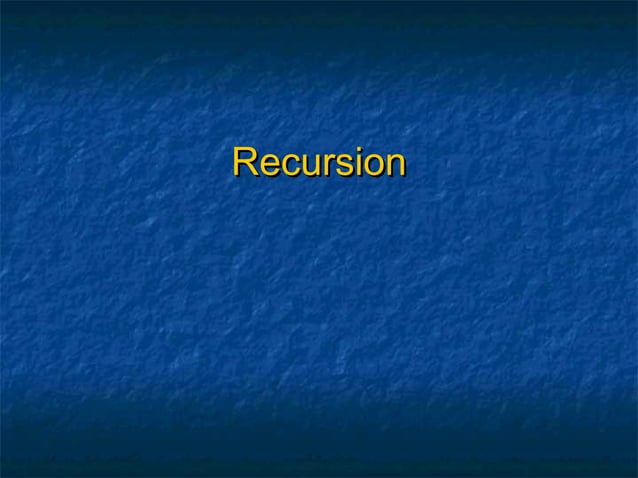 Lecture9 recursion | PPT