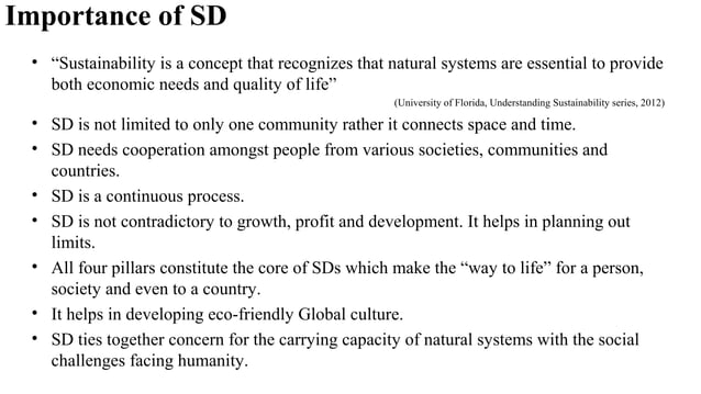 sustainable development introduction, basics and importance | PPT
