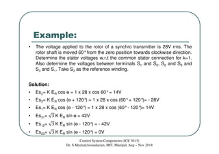 Lecture 9 synchros - transmitters, differentials, governing equations | PDF