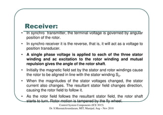 Lecture 9 synchros - transmitters, differentials, governing equations | PDF