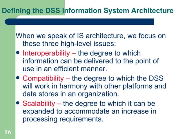 Lecture9 Systems The Systems Perspective Of A Dss | PPT