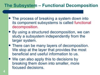 Lecture9 Systems The Systems Perspective Of A Dss | PPT