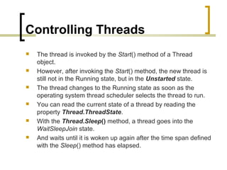 Threads And Synchronization in C# | PPT
