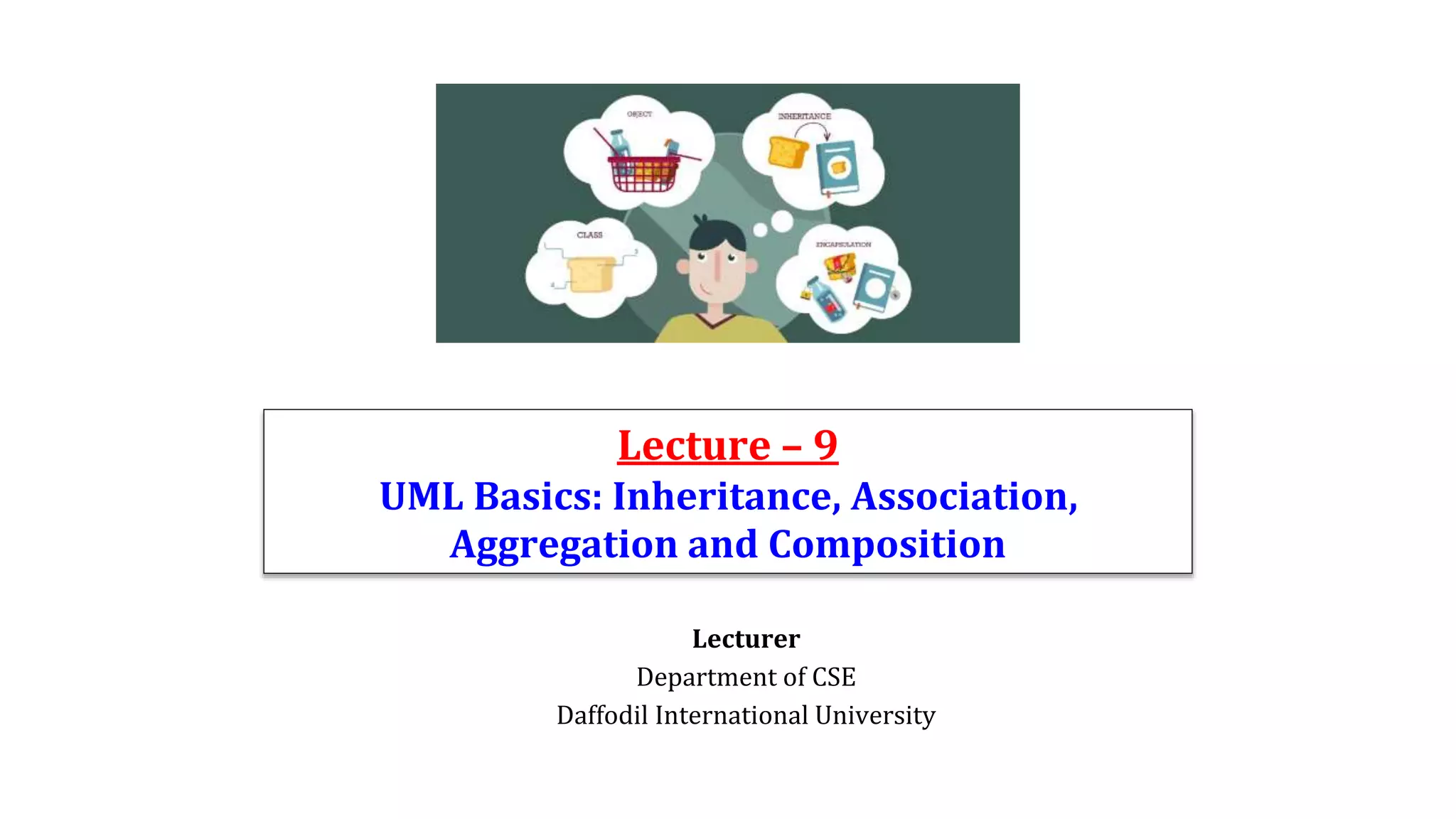 Lecture_9-UML Basics_Inheritance_Association, Aggregation, Composition.pptx Lecture_9-UML Basics_Inheritance_Association, Aggregation, Composition.pptx