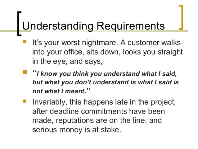 Lecture 9 understanding requirements