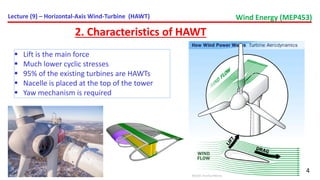 Lecture (9) - Wind Energy MEP453 - HAWT + Low Speed Wind Pump.pdf