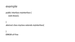 Lecture 9a Interface.pptxdytfhyggtdfggfghff | PPTX | Programming Languages | Computing