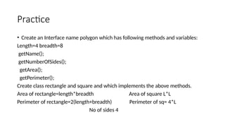 Lecture 9a Interface.pptxdytfhyggtdfggfghff | PPTX | Programming ...