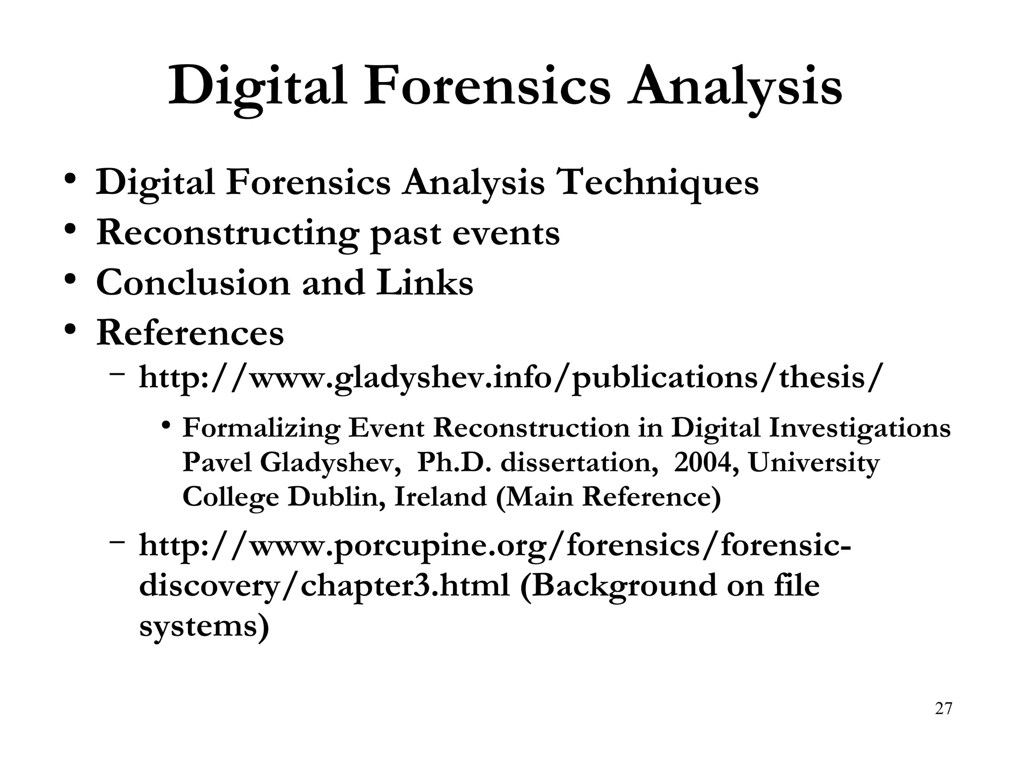 Lecture 9 and 10 comp forensics 09 10-18 file system | PPT
