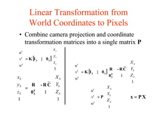 Lecture9 camera calibration | PDF