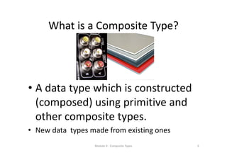 Lecture 9 composite types | PDF