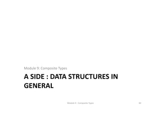 Lecture 9 composite types | PDF