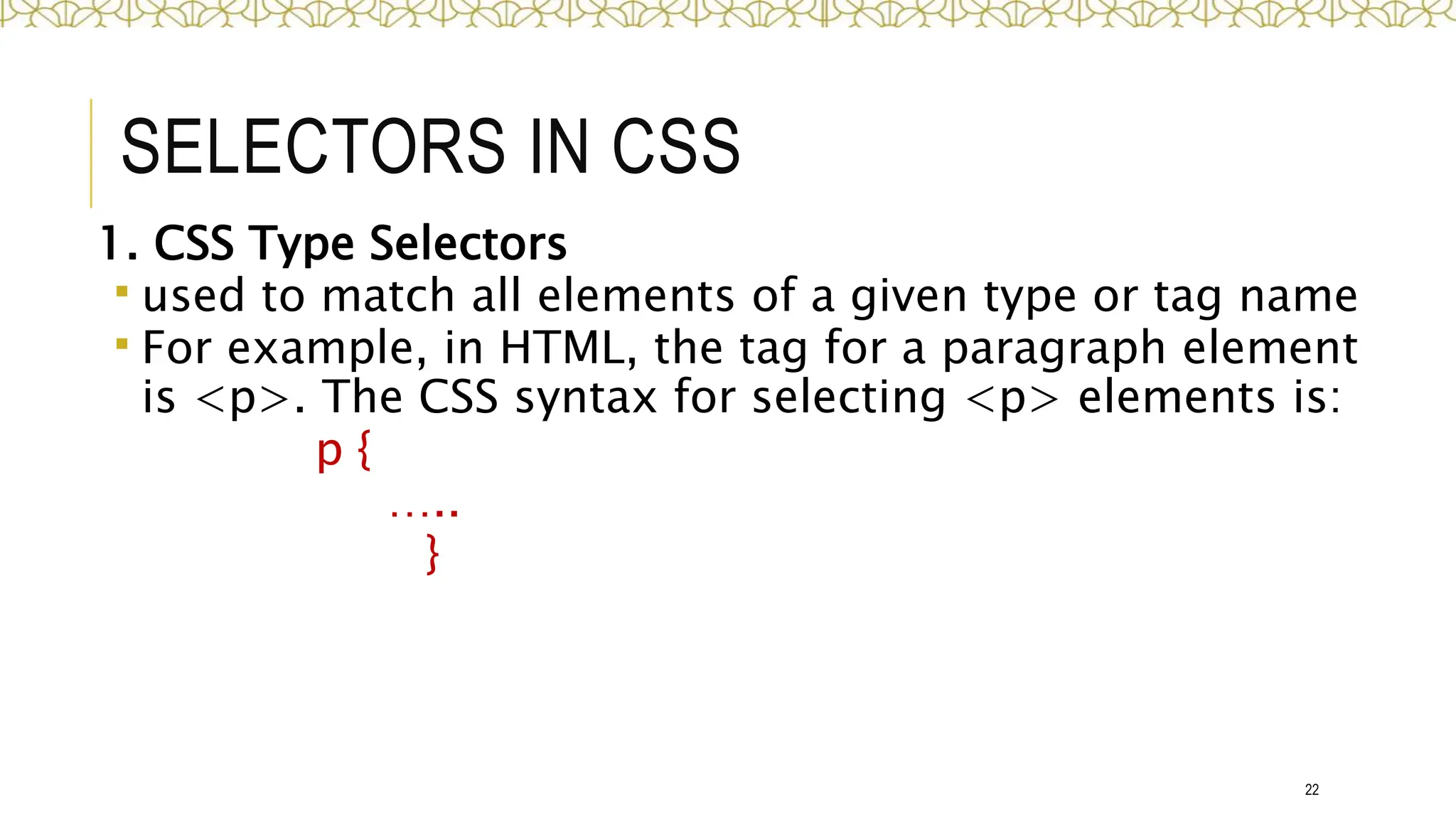 Lecture 9 CSS part 1.pptxType Classification | PPT