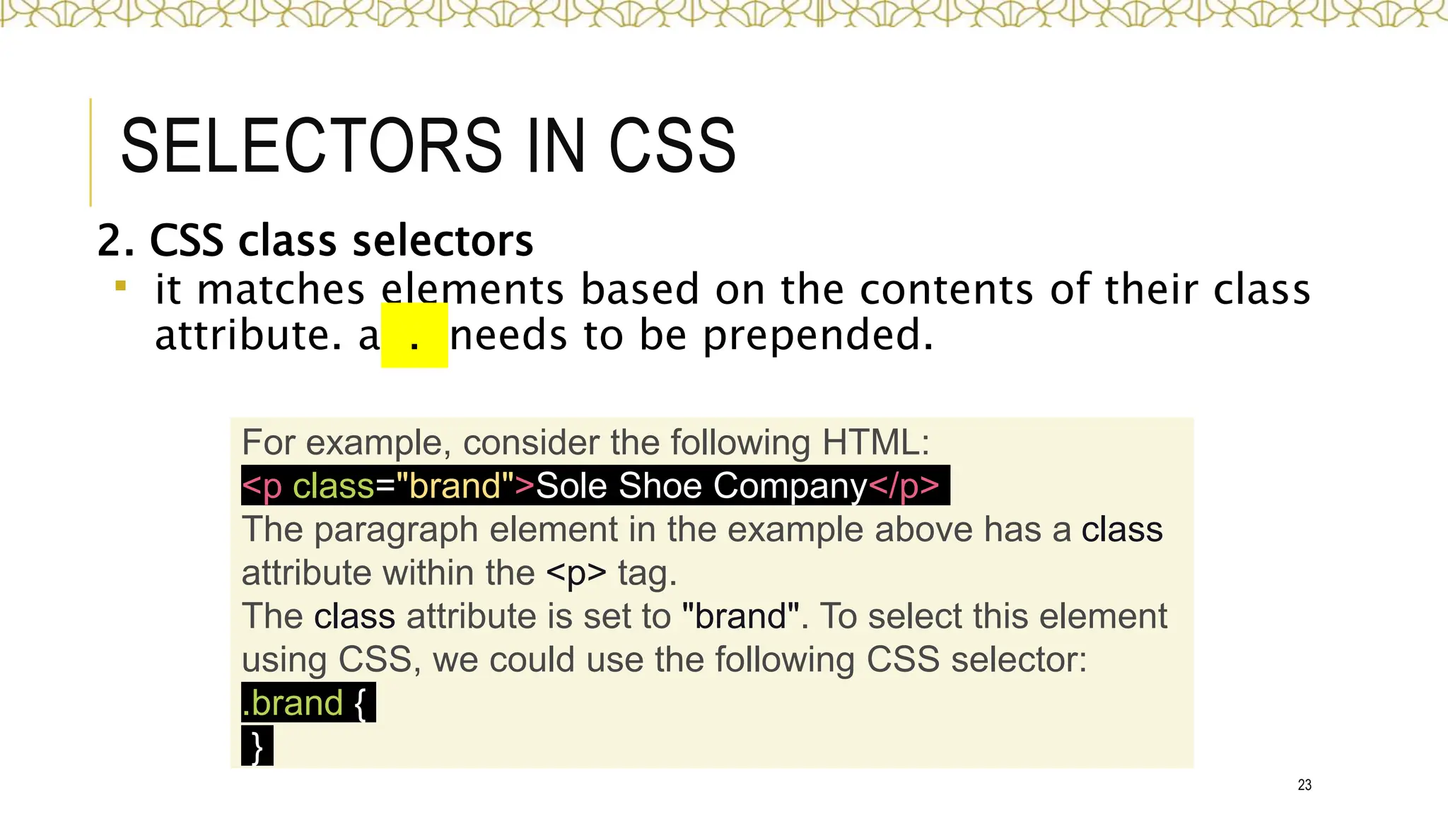 Lecture 9 CSS part 1.pptxType Classification | PPT