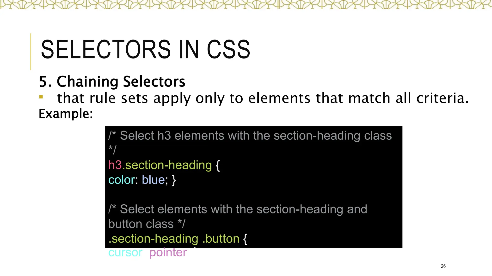Lecture 9 CSS part 1.pptxType Classification | PPT