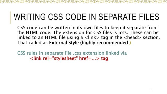 Lecture 9 CSS part 1.pptxType Classification | PPT