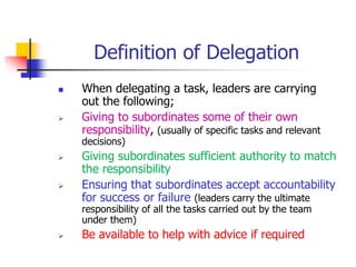 Lecture 9, Delegation and Motivation.ppt