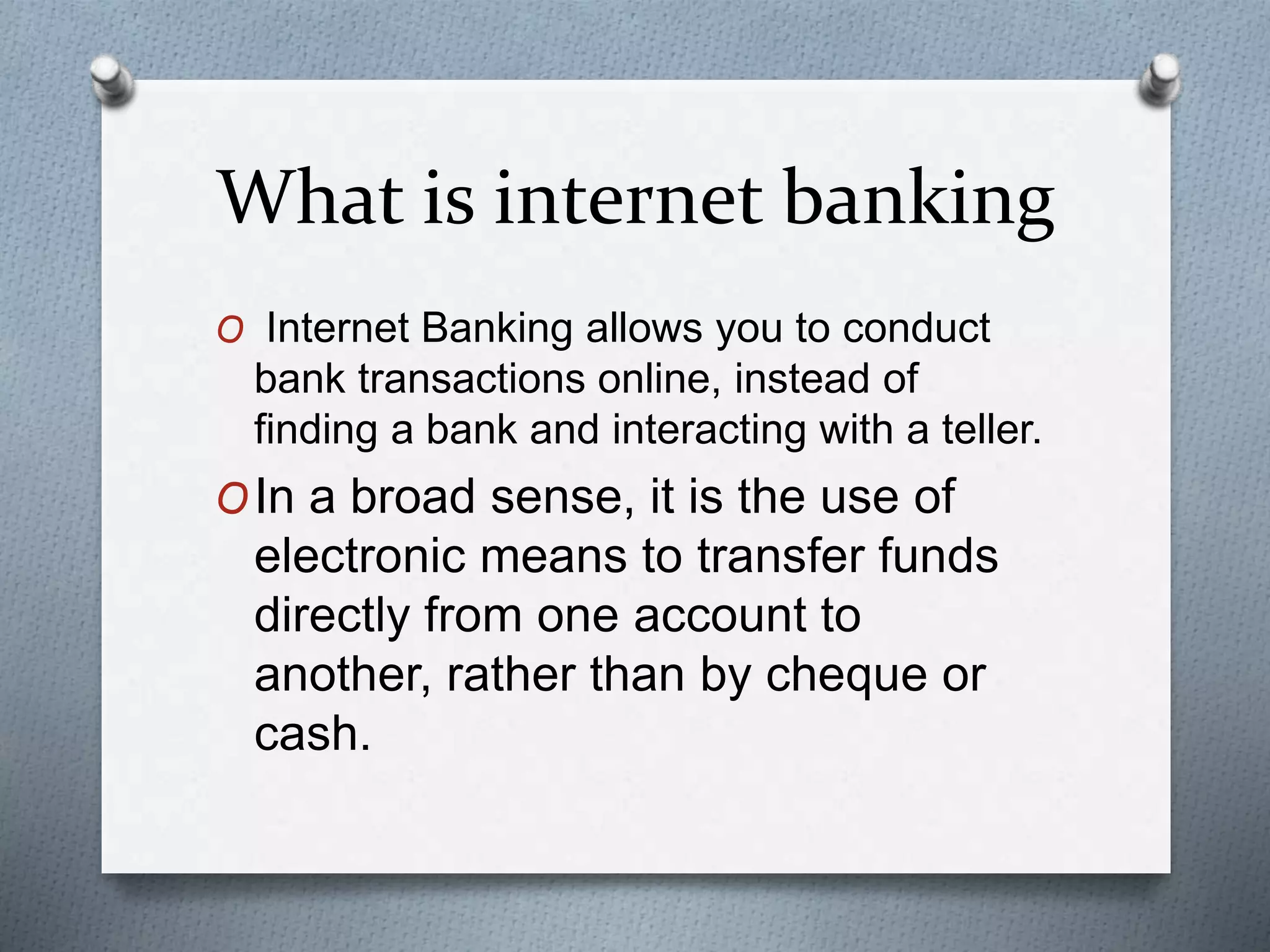 Lecture 9 e banking, benifits of eb, procedure of eb | PPT