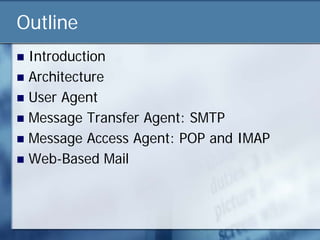 Lecture 9 electronic_mail_representation_and_transfer | PPT