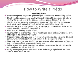 Lecture 9 How to Write a Precis - 2.ppt