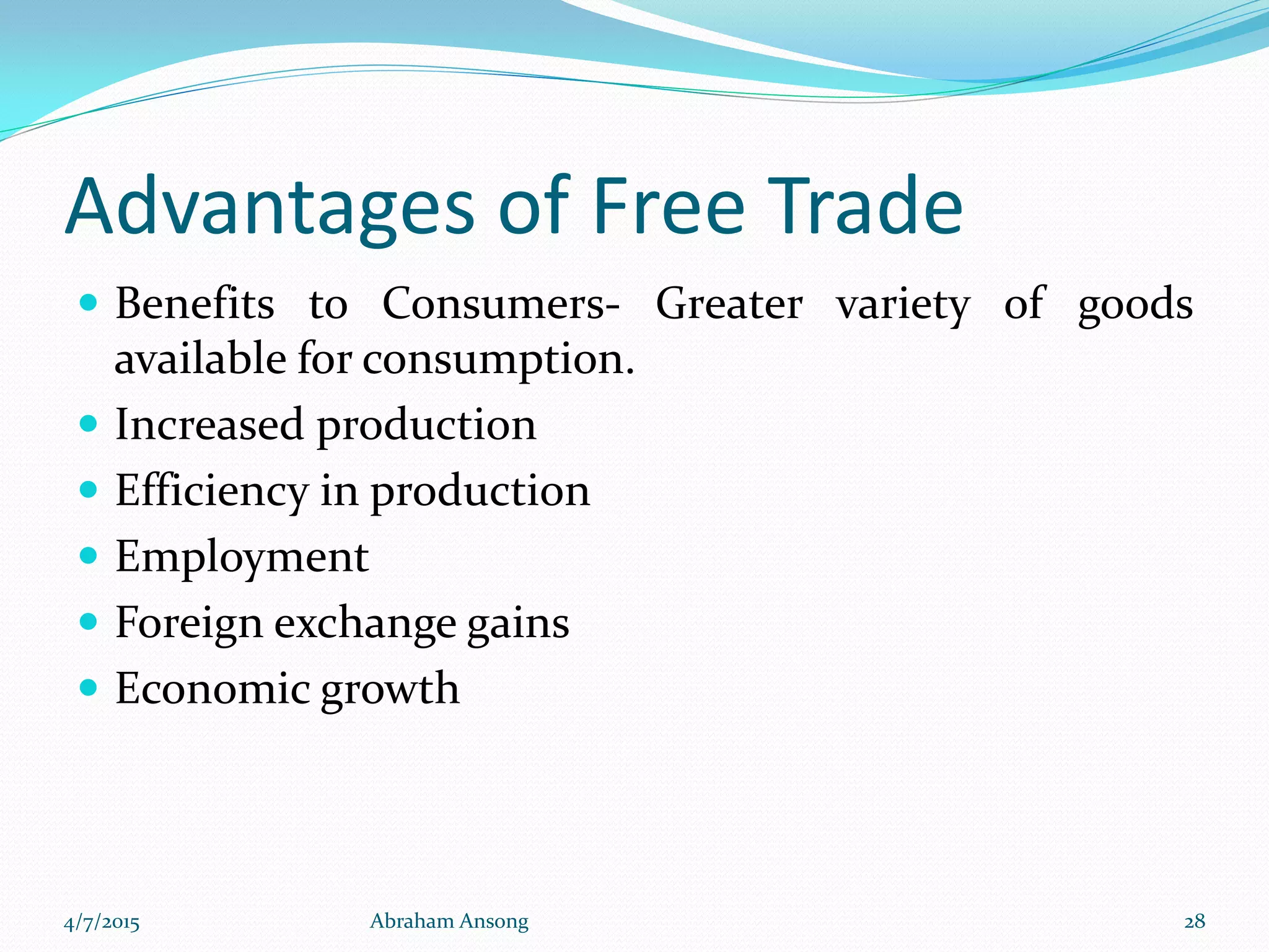 Lecture 9; international trade | PDF