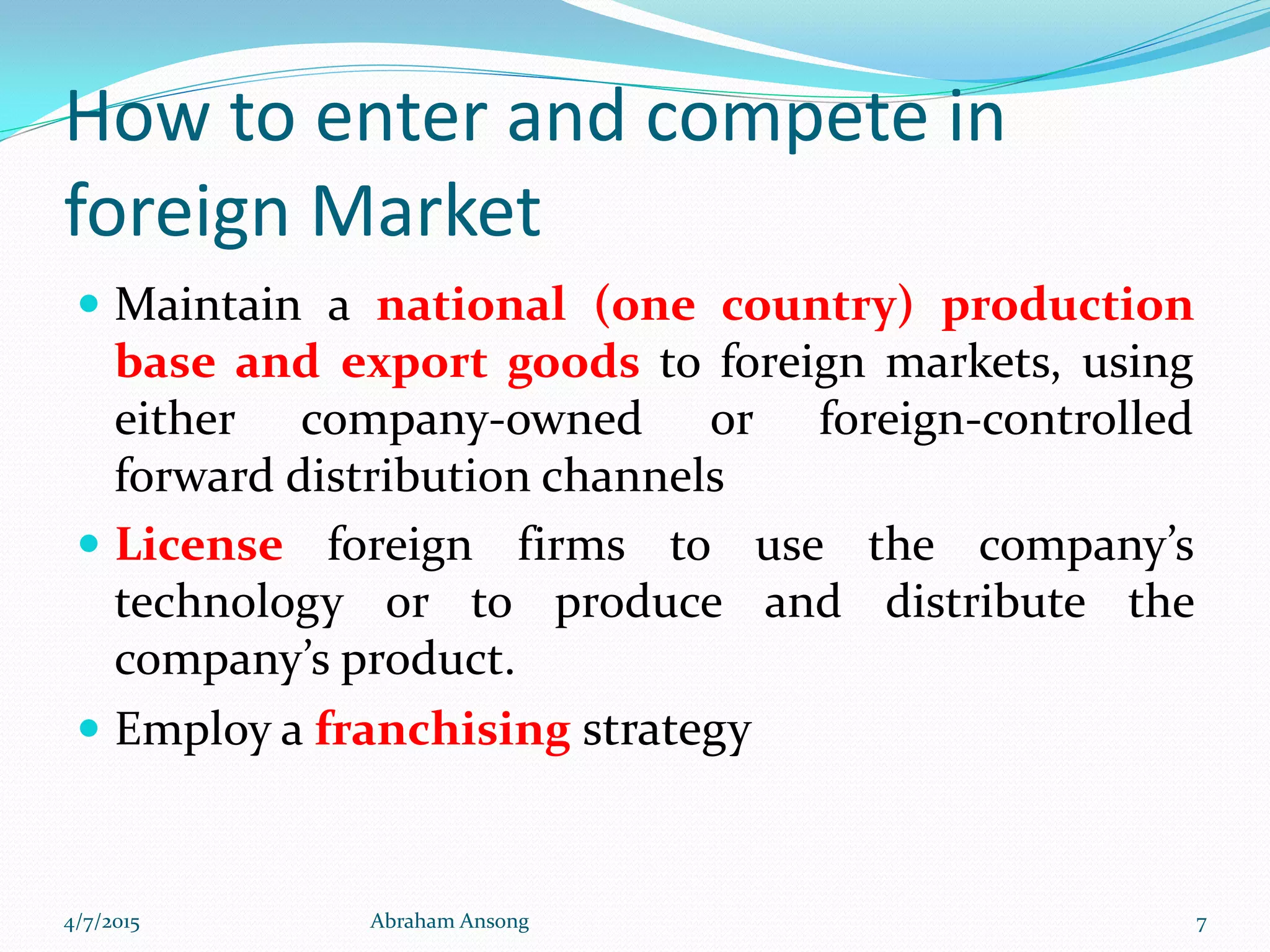 Lecture 9; international trade | PDF