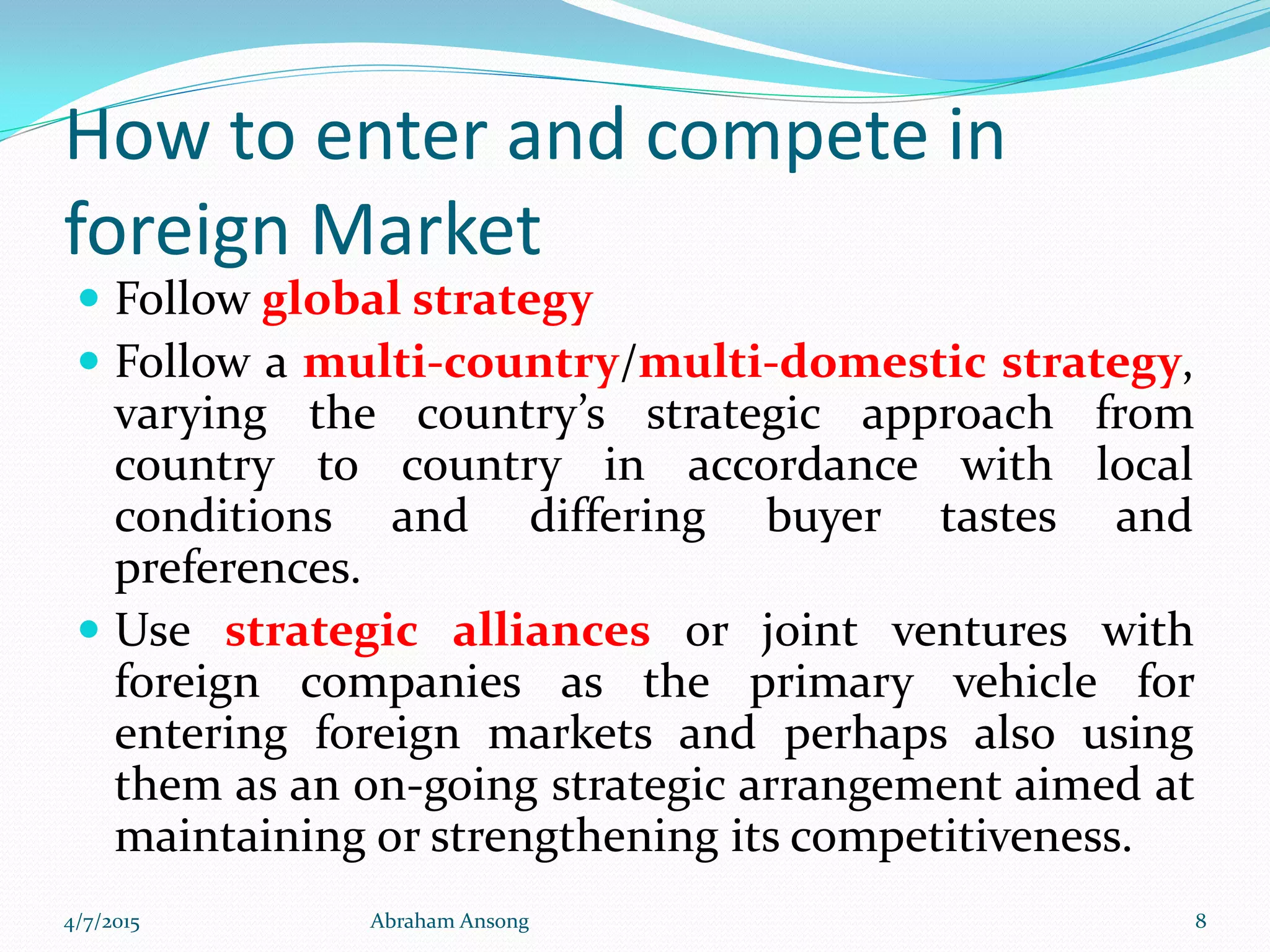 Lecture 9; international trade | PDF
