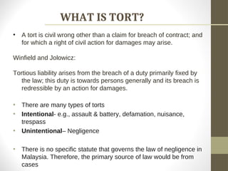 tort law- lecture notes in ppt- part one | PDF